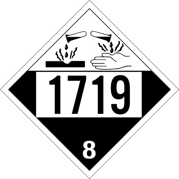 Corrosive Pre-Numbered Placard